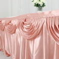 BalsaCircle 14 feet x 29" Satin Drape Banquet Table Skirt Dusty Rose ...