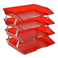 TRU RED Side Load Stackable Plastic Letter Tray White TR55328 - Walmart.com