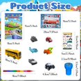 72Pcs Transportation Party Coloring Book with Crayons Bulk，Vehicle Car ...