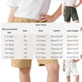 Bpyeka Boys' Cargo Casual Shorts, Button Decorated Dual Pockets Elastic ...