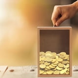 MLINS Photo Piggy Bank Wooden Decor Picture Frame Coin Decorative ...