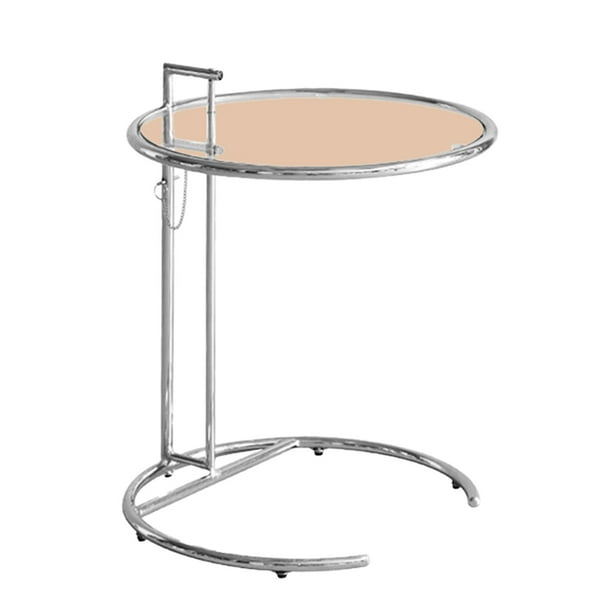 C Shaped Round End Table,C Shaped Transparent Glass Transparent Lift ...