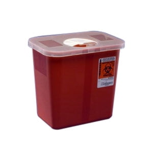 Sharpstar In-Room Sharps Container, Mailbox Lid, Red, 5qt. 8507SA (Pack ...