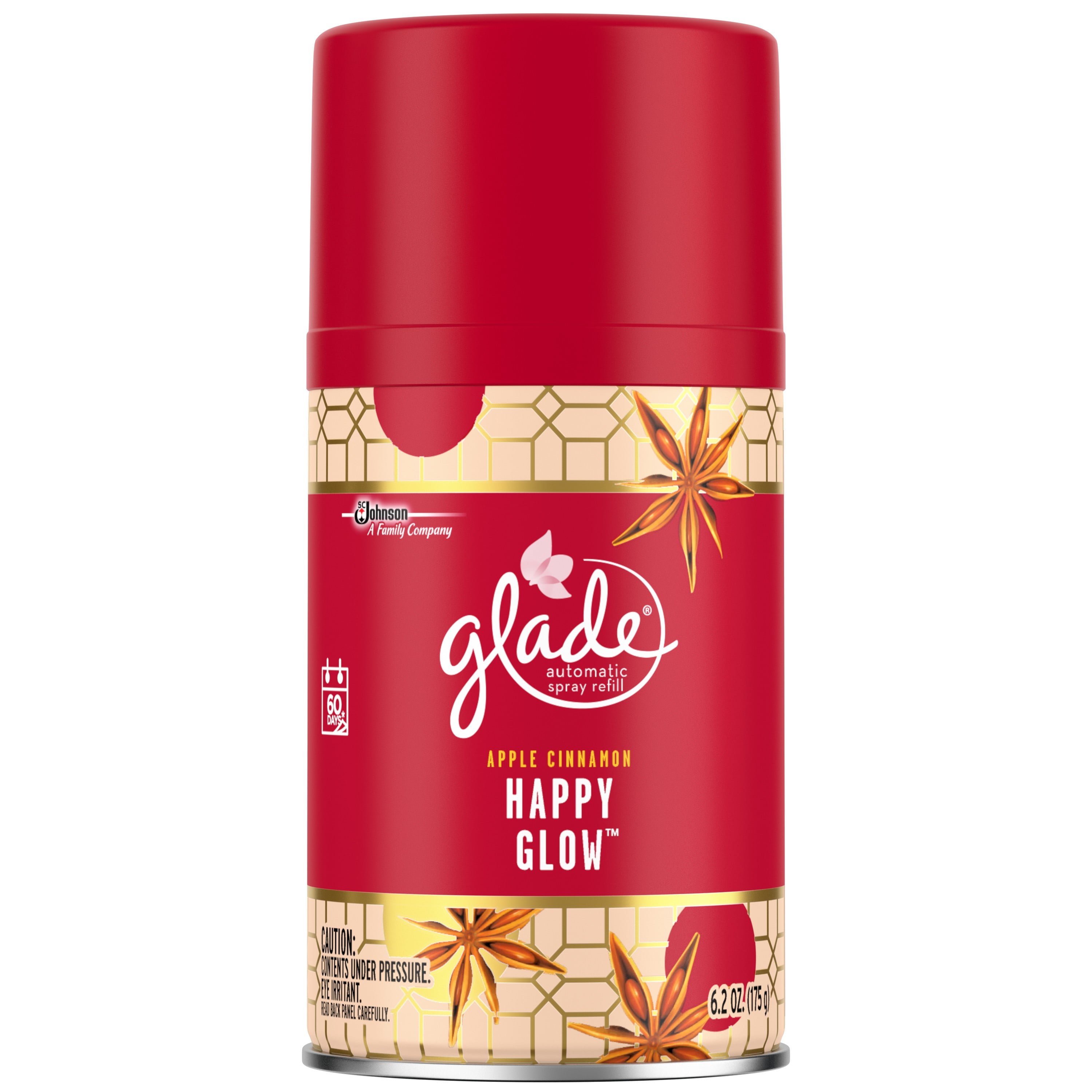 Glade Automatic Spray Air Freshener Refill, Happy Glow, 6.2 Oz ...