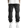 Frontwalk Mens Lightweight Solid Color Bottoms Elastic Waist Casual