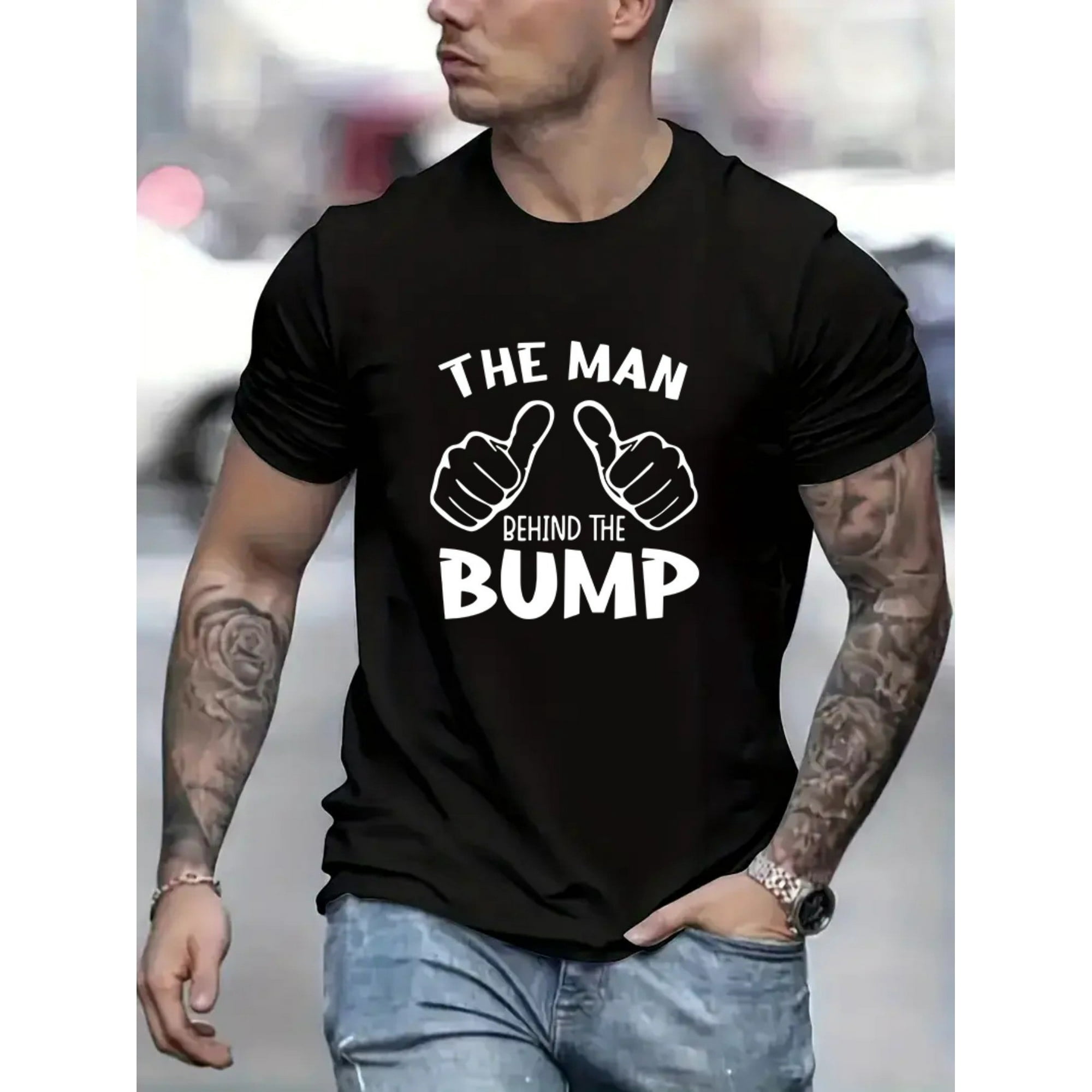 Click here for Generic Mens Short Sleeve The Man Behind The Bump... prices