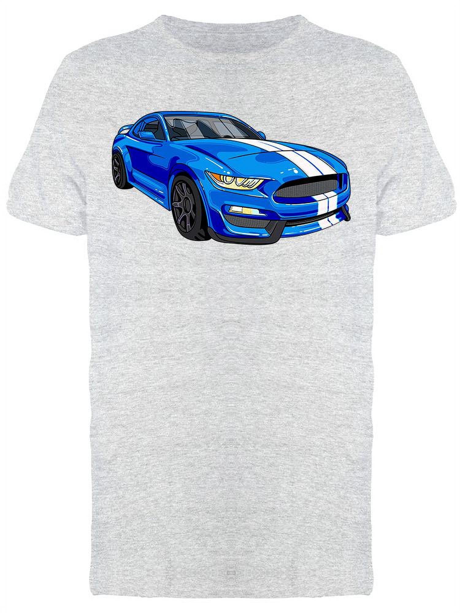 Blue Big Sport Car T-Shirt Men -Image by Shutterstock, Male Medium ...
