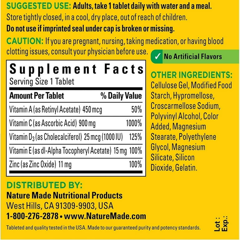Nature Made Super C With Vitamin D3 And Zinc Benefits ...