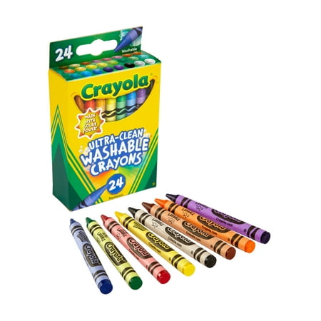 Crayola Ultra-Clean Washable Crayons, 24 Ct, Back to School Supplies ...
