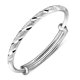 Willstar Adjustable Bangle Plating 925 Silver Bracelet Ladies Jewellery ...