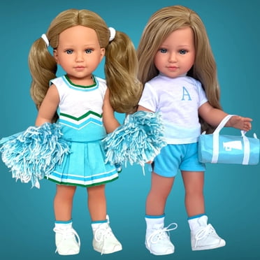Blue and Pink Cheerleader 6 pc Set For 18 Inch Dolls - Walmart.com