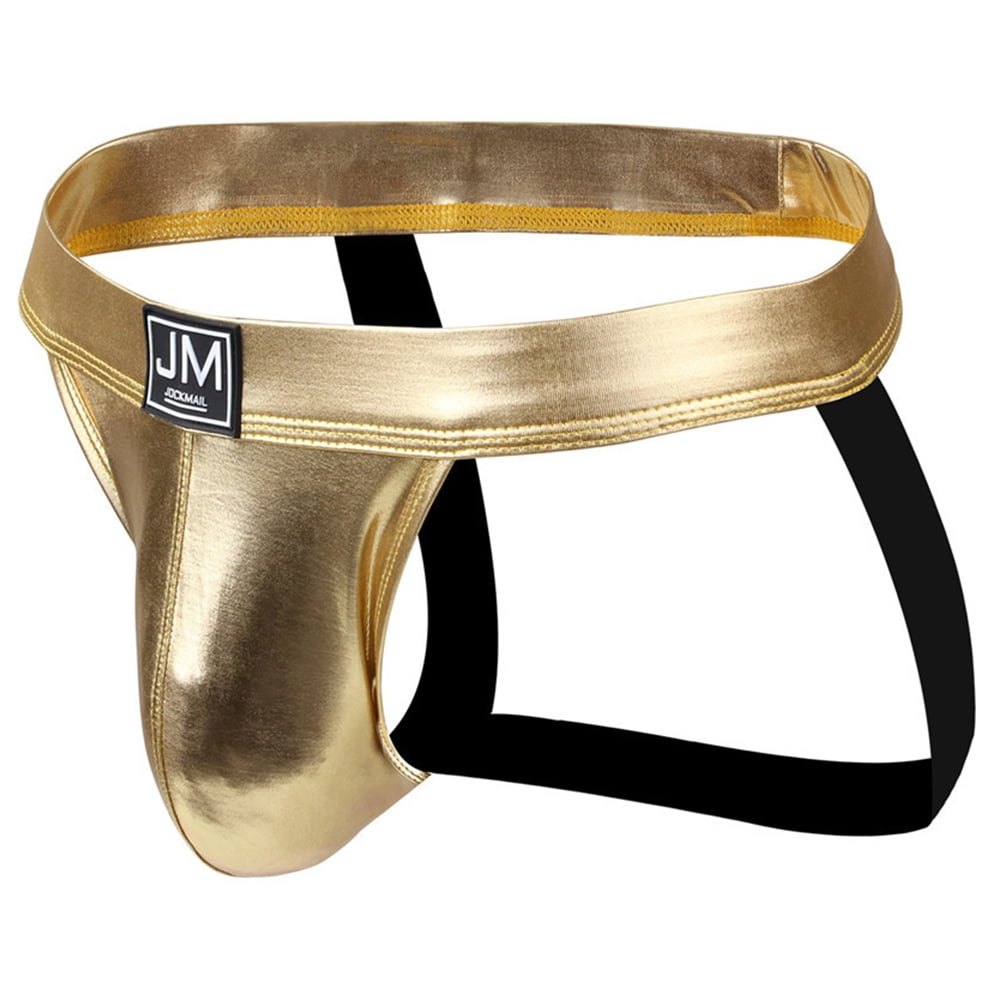 MIZOK Mens Jockstrap Underwear Jock Strap Sexy Breathable Gold L-1Pc - Walmart.com
