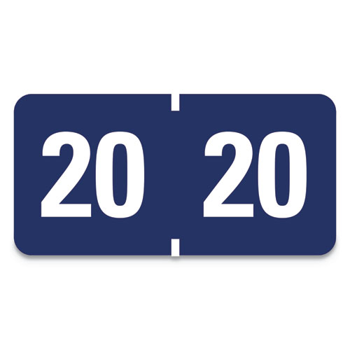 Yearly End Tab File Folder Labels, 20, 0.75 X 1.5, Dark Blue, 500/roll ...