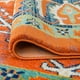Transitional 8x10 Area Rug (7'10'' x 10'3'') Oriental Orange, Navy ...