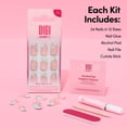 DIGI by Glamnetic Short Almond Artificial Press-on Nails, Blue Me Away ...