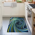 2x3 Ft Entryway Area Rug, Blue Yellow White Spiral Kitchen Rug Runner ...