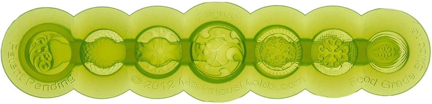 Marvelous Molds Filigree Button Mold - Walmart.com