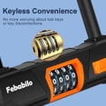 Bike Locks Heavy Duty Anti Theft,4 Digit Combination Ebike u Lock with ...