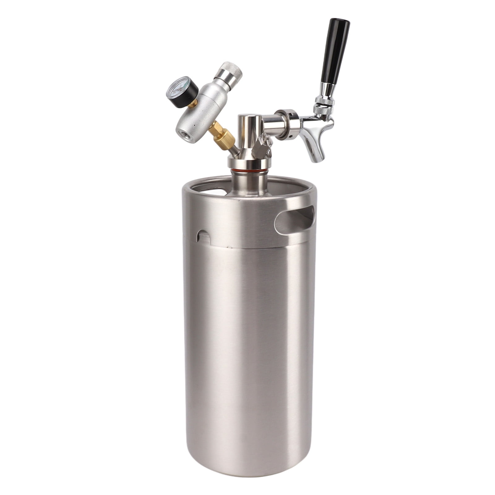 Beer Keg Growler 3.6L Stainless Steel Keg Green 60PSI Gauge Keg Tap ...