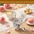 6Pcs Coffee Dessert Spoon Set, Swan Base Holder with Holder Zinc Alloy ...
