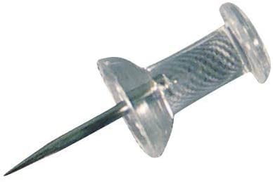 Clear Plastic Push Pins Box 100 - Walmart.com