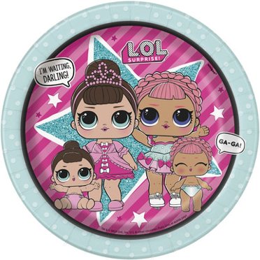 LOL Surprise! 9 Inch Dinner Plates [8 Per Package] - Walmart.com