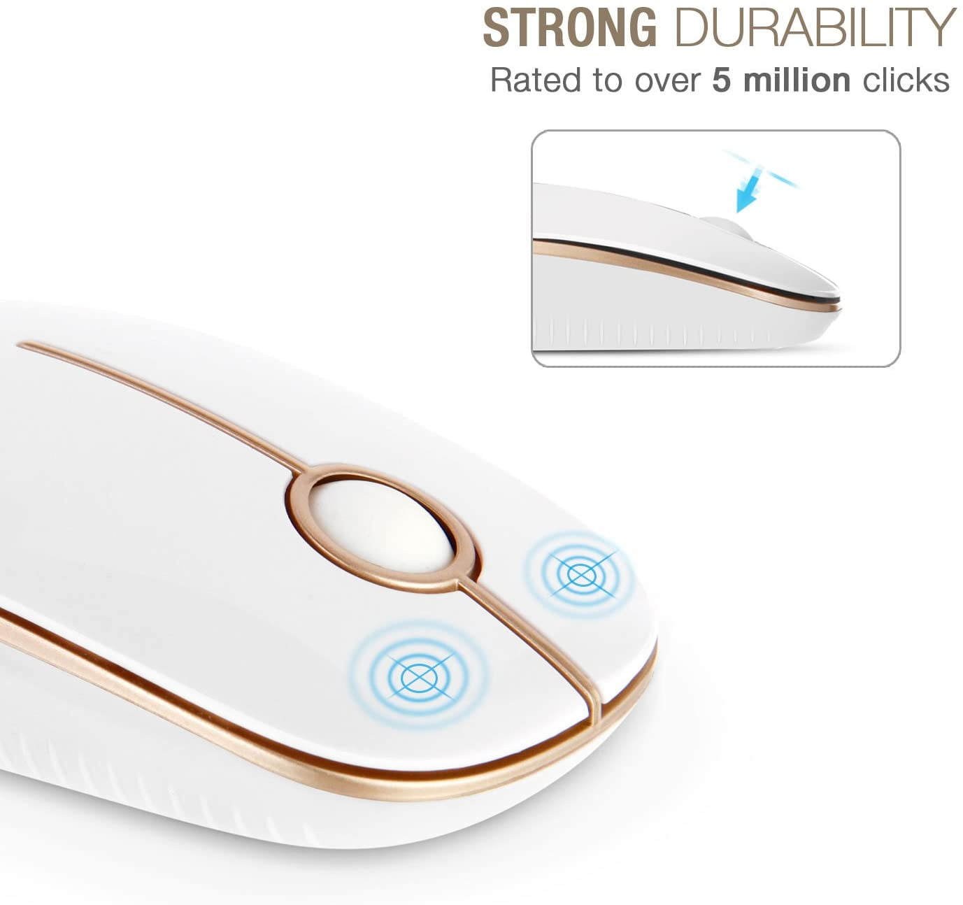 Buy Jelly Comb 2.4G Slim Wireless Mouse with Nano Receiver Less Noise ...