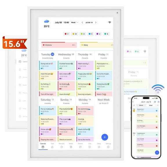 Cozyla Digital Calendar+ 2: 15.6'' Wall Touch Screen Chore Chart ...