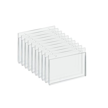 Azar 112740 3.5" W x 2.5" H L-Shaped Acrylic Sign Holder, 10Pack ...