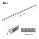 Uxcell M6 x 200mm 304 Stainless Steel Fully Threaded Rod Right Hand ...