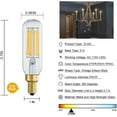 Dimmable T6 Vintage LED Light Bulbs Warm White 2700K,6W Equal 60 watt ...