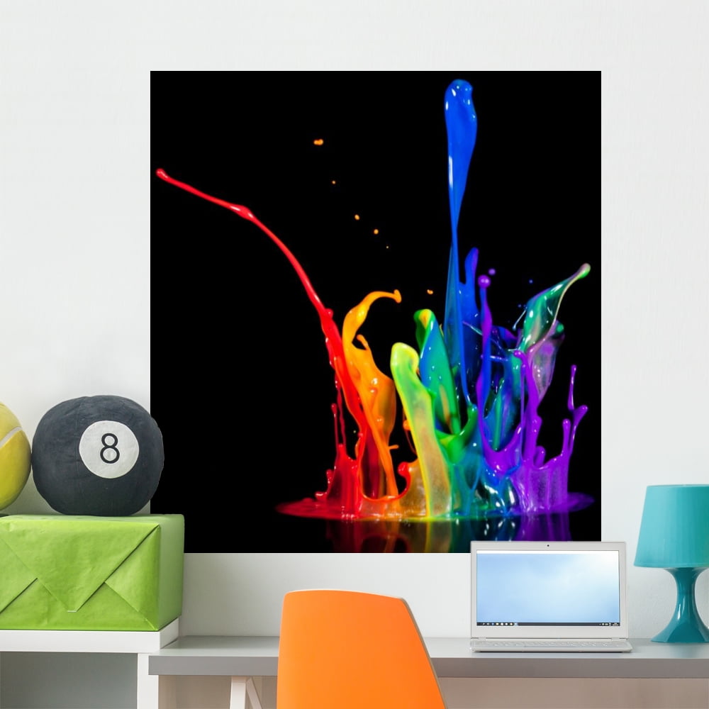 Paint Splash Wall Mural by Wallmonkeys Peel and Stick Graphic (36 in W ...