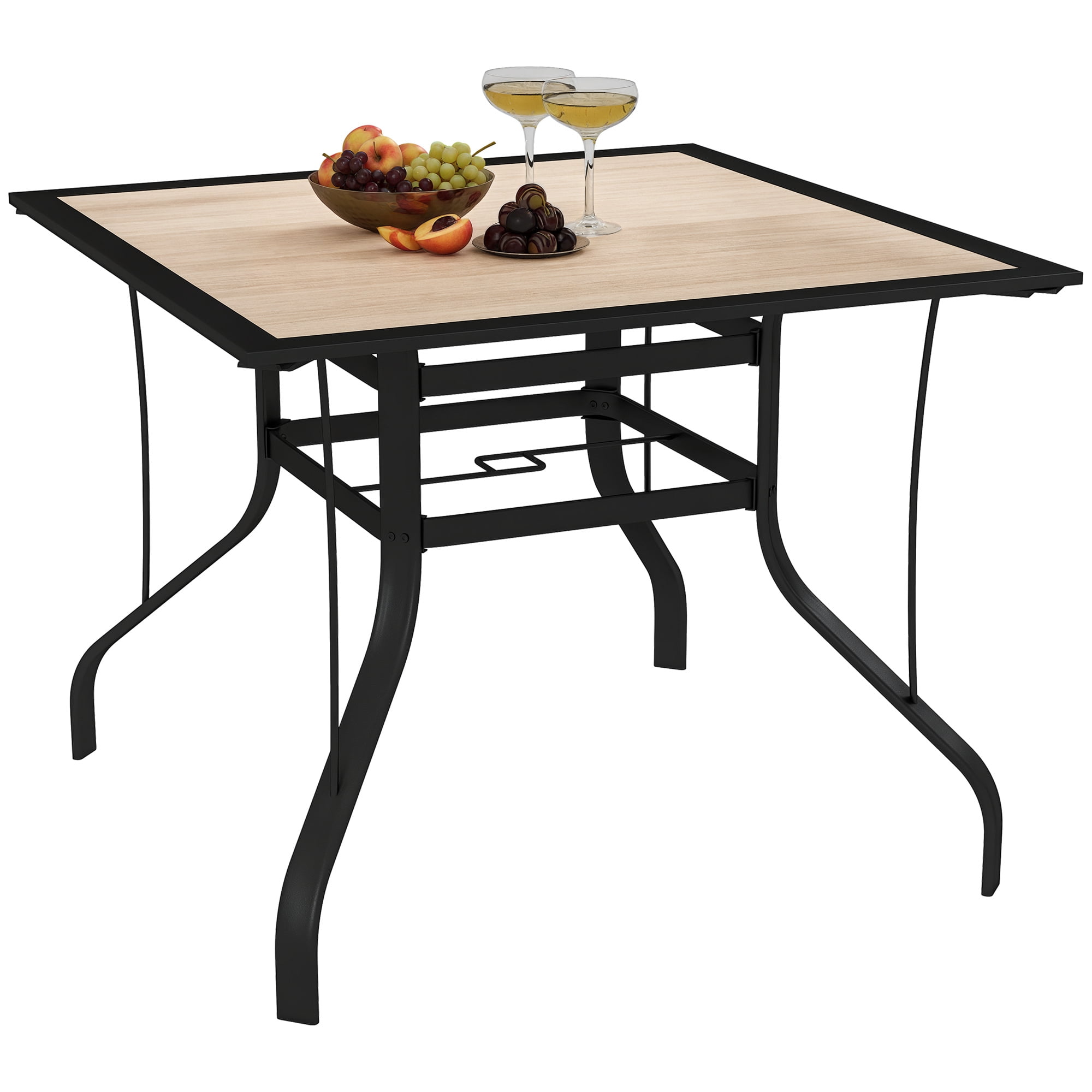 Click here for Outsunny 36 X 36 X 28 Square Patio Dining Table Wi... prices