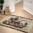 Cabin Bathroom Rugs, Forest Animal Lodge Cabin Vintage Wooden Country ...