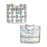 Luvable Friends Baby Girl Waterproof PEVA Bibs 4pk, Flamingo, One Size ...