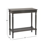 DecMode Black Traditional Wood Console Table, 31"W x 32"H - Walmart.com