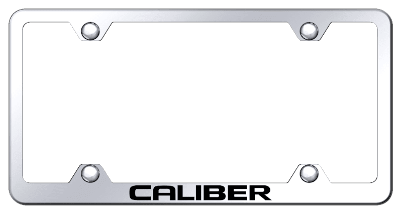 Dodge Caliber Laser Etched Logo Wide Body License Plate Frame (Chrome ...