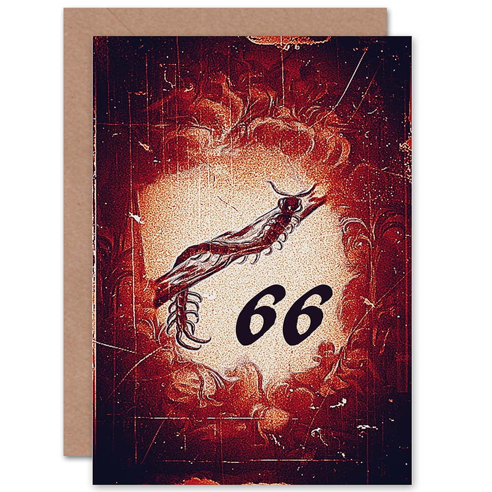 Painting Digital Graphic Halibut Centipede Sixty Six Greetings Card ...