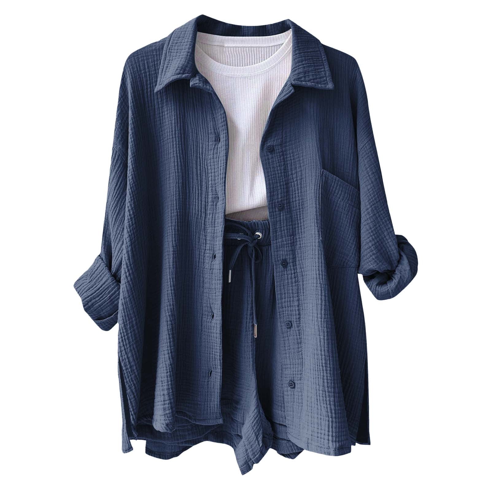 Click here for Uanwenn Womens Casual Long Sleeve Shirt With Side... prices