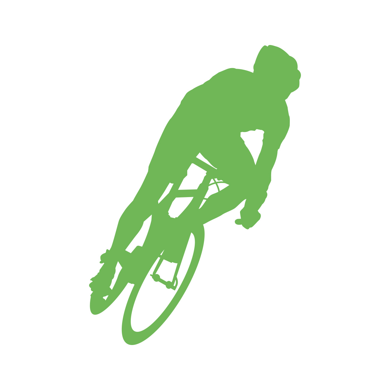 Cyclist Sticker Decal Die Cut - Self Adhesive Vinyl - Weatherproof ...