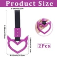 2Pcs Plastic Devil Heart Rear Bumper Warning Handle Ring Auto Interior ...