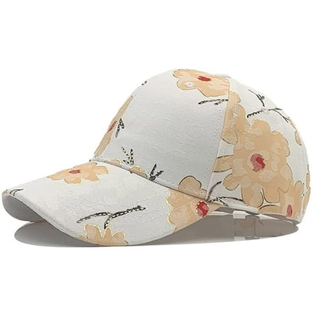 Winter Spring Classic Flower Print Baseball Cap for Women Daily Outdoor ...