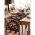 Burlap Table Runner 90 Inches Long, Rustic Western Star Wood Plank Non ...