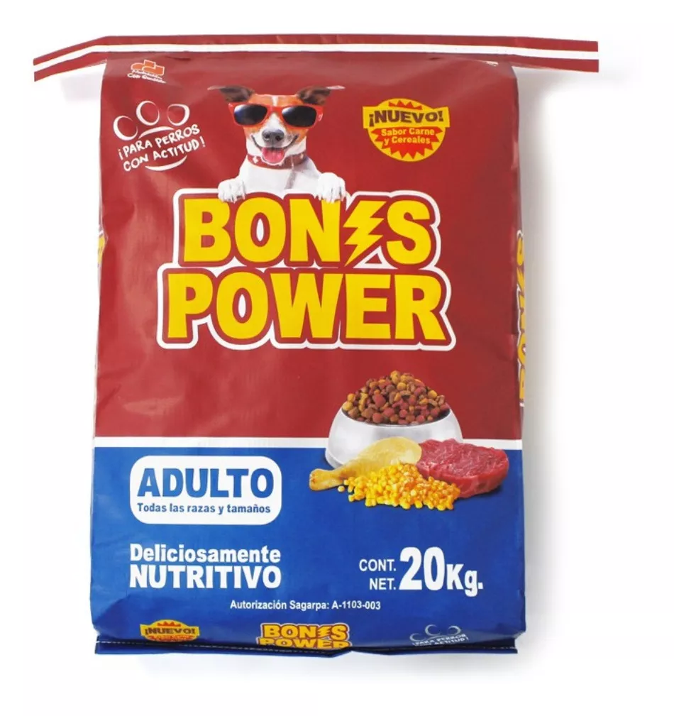 Alimento Bones Power Para Perro Adulto Todos Los Tamaños Sabor Mix En ...