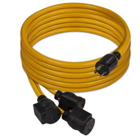 Circuit Breaker Protection.Firman 25FT Power Cord L5-30P 30AMP to 5 ...