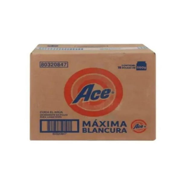 Pack de 18 Detergentes en Polvo Ace Regular de 500 gr | Walmart en línea