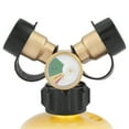 Propane Gas Y Splitter With Pressure Gauge Adapter For Outdoor Cooking ...