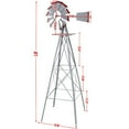 Zimtown 8FT Windmill Ornamental, Weather Resistant Metal for Home ...