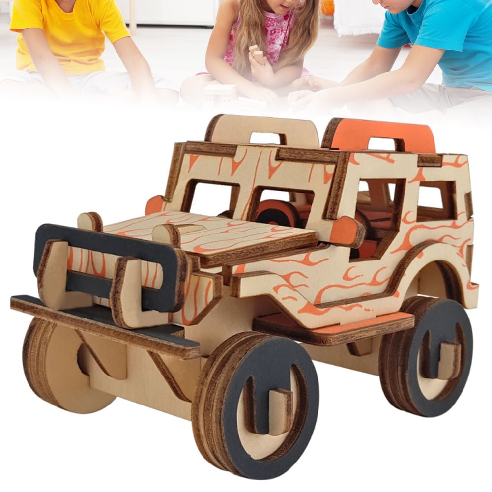 Woodcraft Assembly Kit, DIY Car Model Car Model Wooden, 3D For Children ...