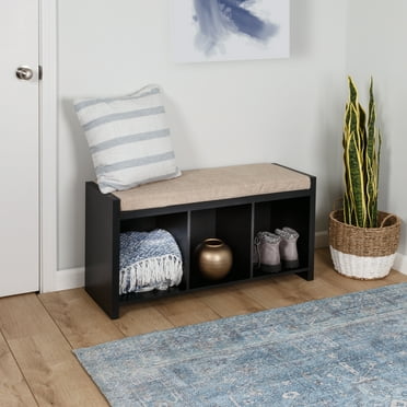 ClosetMaid 3-Cube Organizer Cubby Storage Bench with Seat, White ...
